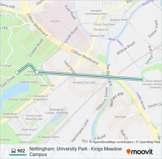 902 Route: Schedules, Stops & Maps - Lenton Lane Industrial Estate ...