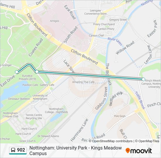 902 Route: Schedules, Stops & Maps - Lenton Lane Industrial Estate ...