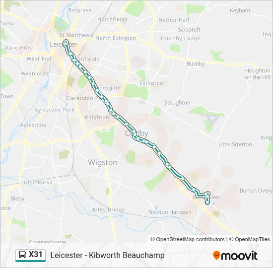 X31 Route: Schedules, Stops & Maps - Great Glen (Updated)