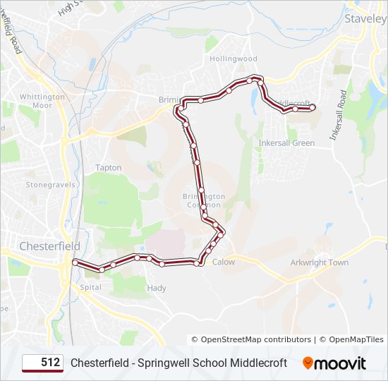 512 Route: Schedules, Stops & Maps - Chesterfield (Updated)