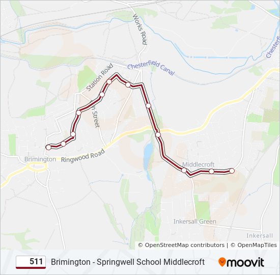 511 Route: Schedules, Stops & Maps - Middlecroft (Updated)
