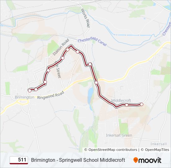 511 Route: Schedules, Stops & Maps - Brimington (Updated)