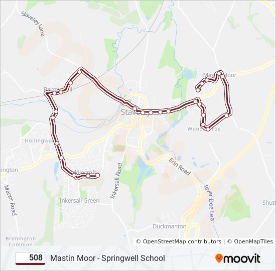 508 Route: Schedules, Stops & Maps - Middlecroft (Updated)