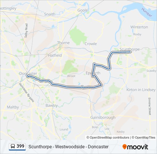 399 Route: Schedules, Stops & Maps - Doncaster Town Centre (Updated)