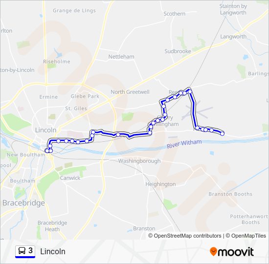 3 Route: Schedules, Stops & Maps - Lincoln (Updated)