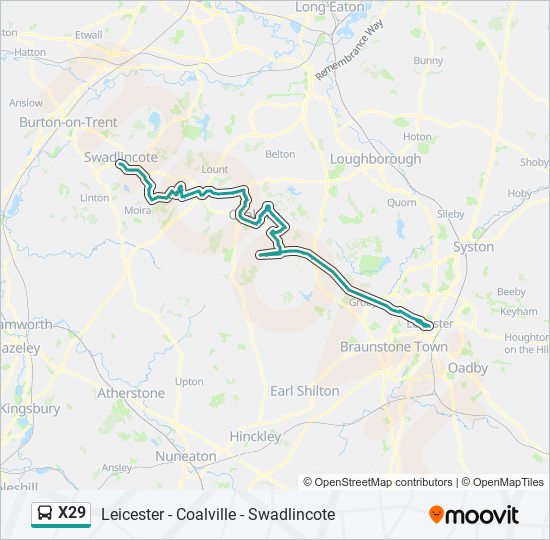x29 Route: Schedules, Stops & Maps - Swadlincote (Updated)