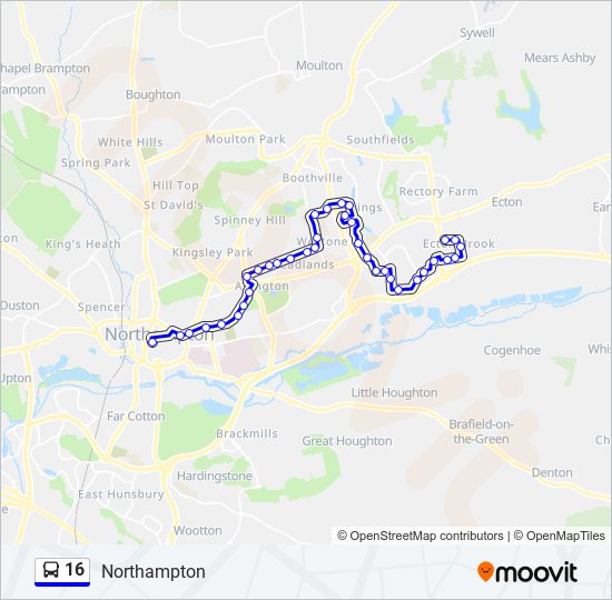 16 Route: Schedules, Stops & Maps - Northampton (Updated)