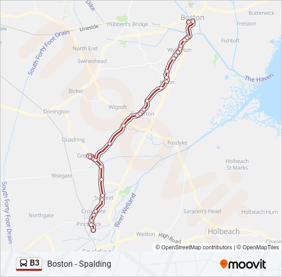 b3 Route: Schedules, Stops & Maps - Pinchbeck (Updated)