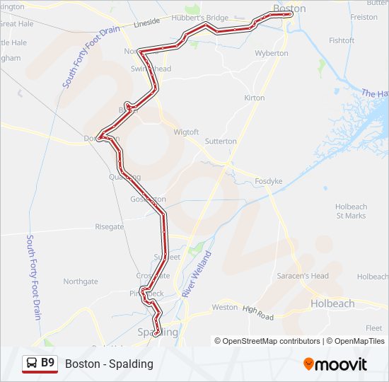 b9 Route: Schedules, Stops & Maps - Spalding (Updated)