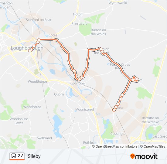 27 Route: Schedules, Stops & Maps - Sileby (Updated)