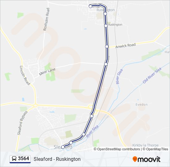 3564 Route: Schedules, Stops & Maps - Ruskington (Updated)