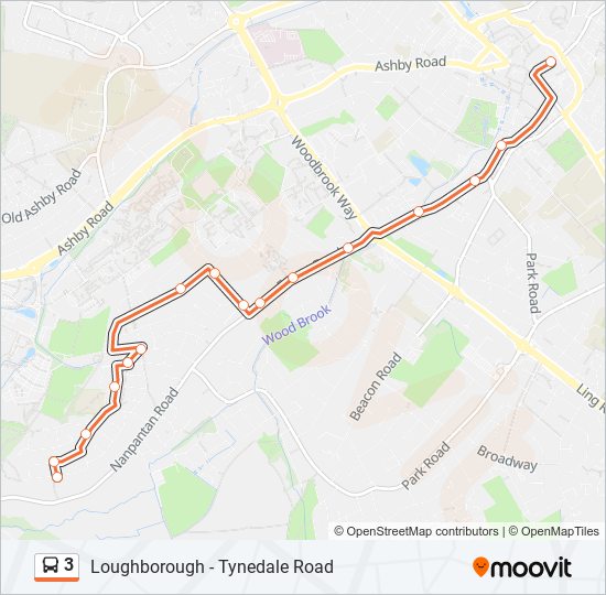 3 Route: Schedules, Stops & Maps - Loughborough (Updated)