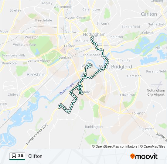 3a Route: Schedules, Stops & Maps - Clifton (Updated)