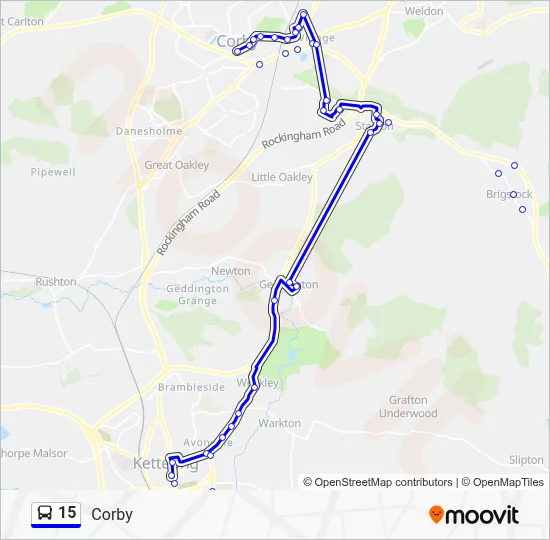 15 Route: Schedules, Stops & Maps - Corby (Updated)