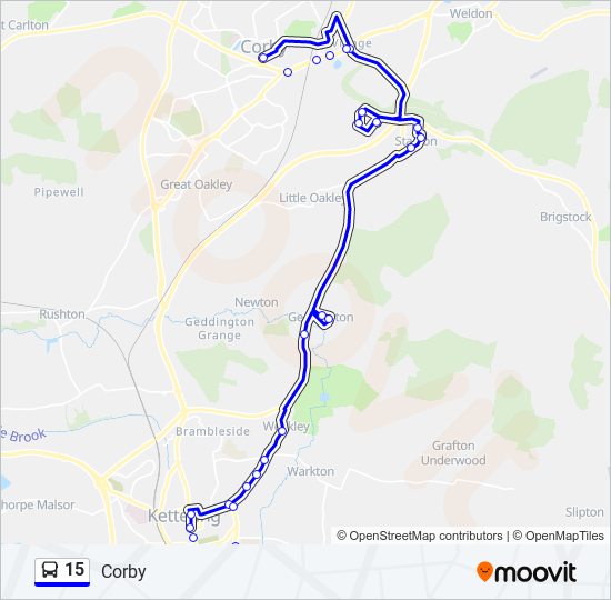 15 Route: Schedules, Stops & Maps - Corby (Updated)