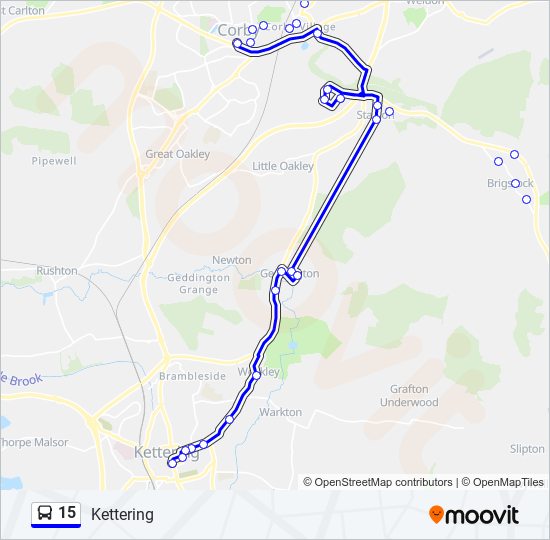 15 Route: Schedules, Stops & Maps - Kettering (Updated)