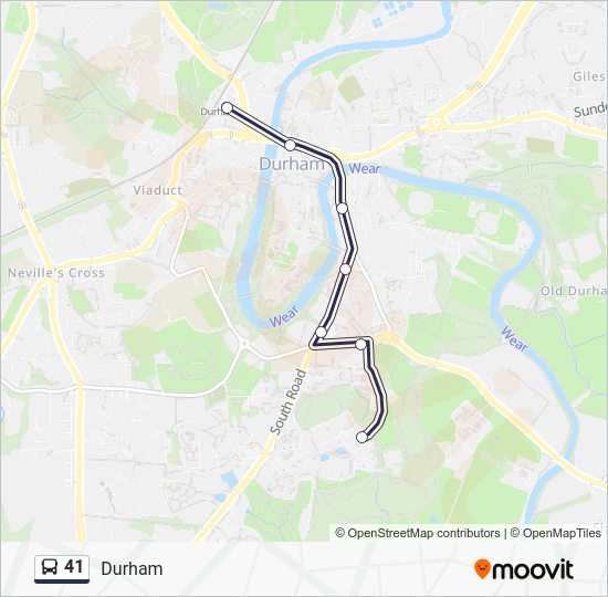 41 Route: Schedules, Stops & Maps - Durham (Updated)