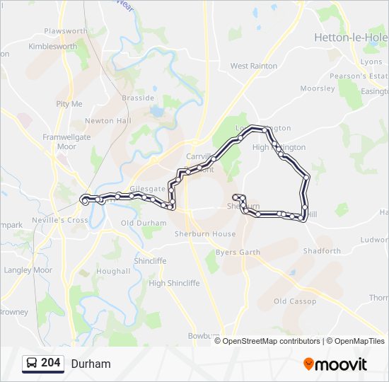 204 Route: Schedules, Stops & Maps - Durham (Updated)