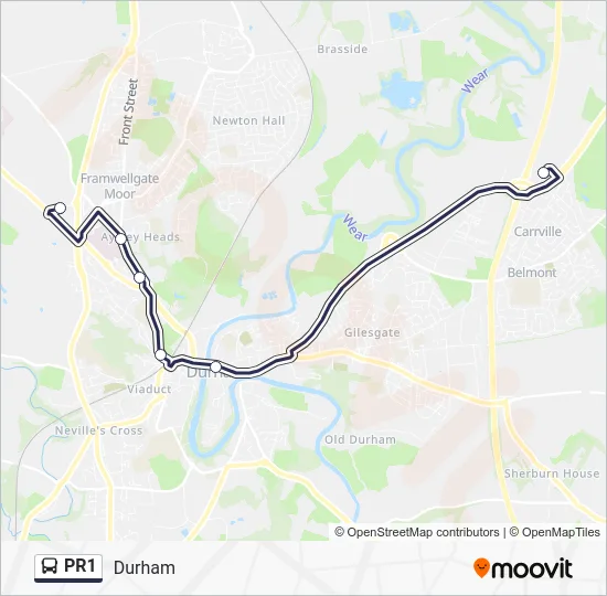 PR1 Route: Schedules, Stops & Maps - Durham (Updated)