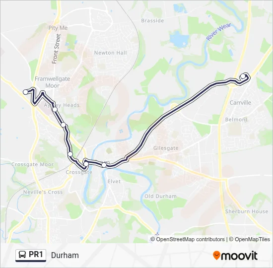 PR1 Route: Schedules, Stops & Maps - Durham (Updated)