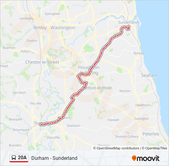 20a Route: Schedules, Stops & Maps - Sunderland (Updated)