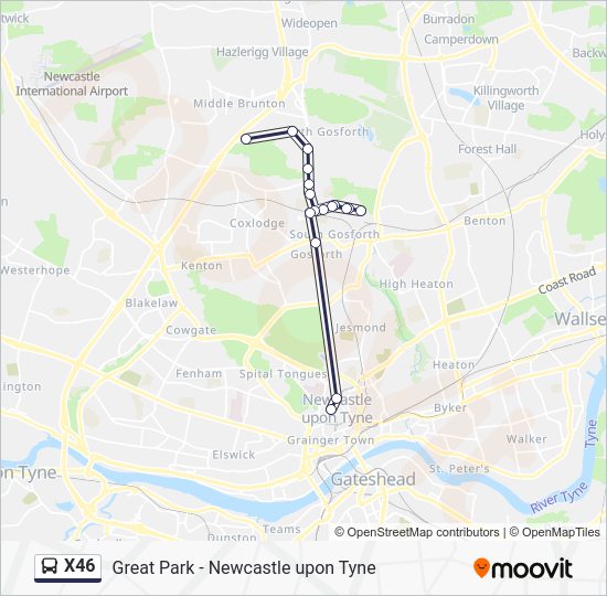 X46 Route: Schedules, Stops & Maps - Great Park (Updated)