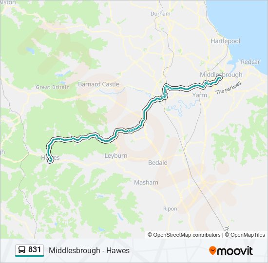 831 Route: Schedules, Stops & Maps - Hawes (Updated)