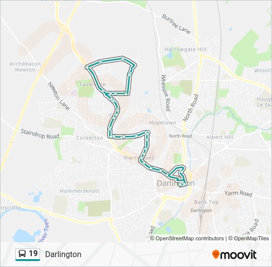 19 Route: Schedules, Stops & Maps - Darlington (Updated)
