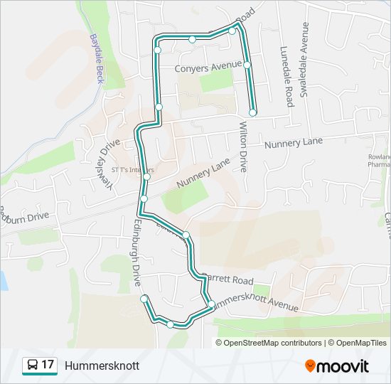 17 Route: Schedules, Stops & Maps - Hummersknott (Updated)