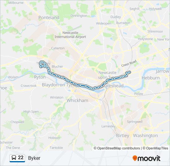 22 Route Schedules Stops Maps Byker Updated 22-route-schedules-stops-maps-byker-updated