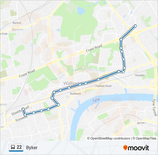 22 Route Schedules Stops Maps Byker Updated 22-route-schedules-stops-maps-byker-updated