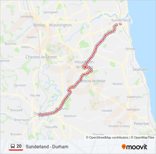 20 Route: Schedules, Stops & Maps - Durham (Updated)