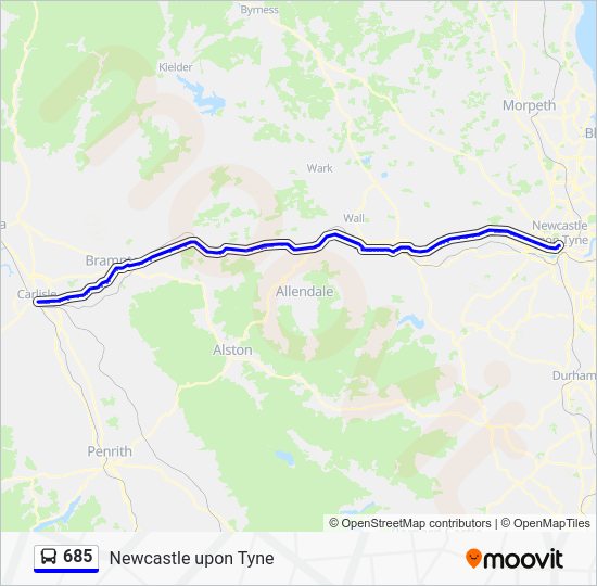 685 Route: Schedules, Stops & Maps - Newcastle upon Tyne (Updated)