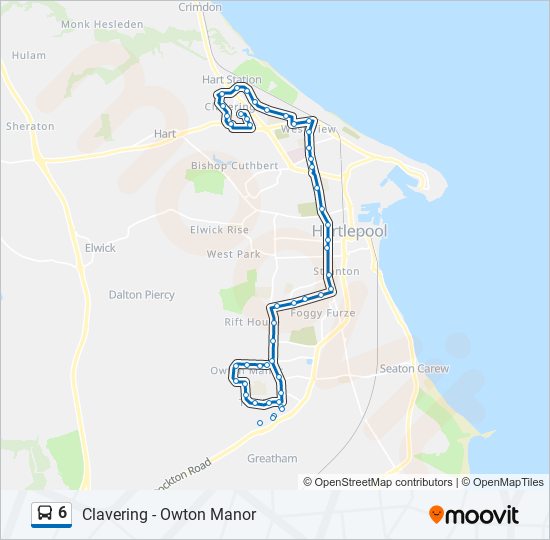 6 Route: Schedules, Stops & Maps - Clavering (Updated)