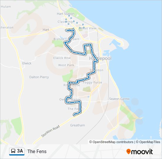 3A Route: Schedules, Stops & Maps - The Fens (Updated)