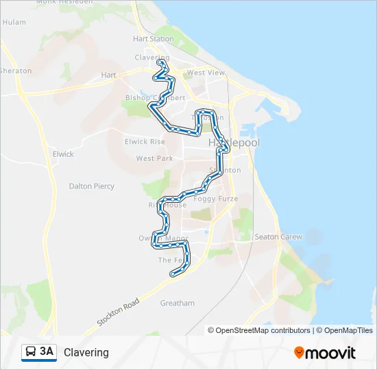 3A Route: Schedules, Stops & Maps - Clavering (Updated)