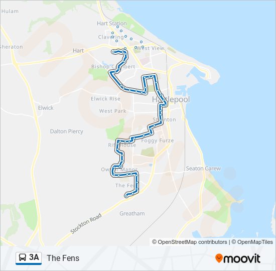 3a Route: Schedules, Stops & Maps - The Fens (Updated)