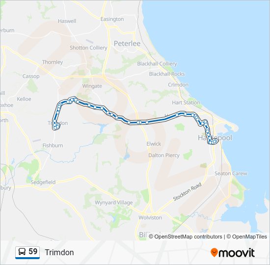 59 Route: Schedules, Stops & Maps - Trimdon (Updated)
