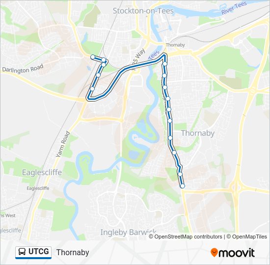 UTCG Route: Schedules, Stops & Maps - Thornaby (Updated)