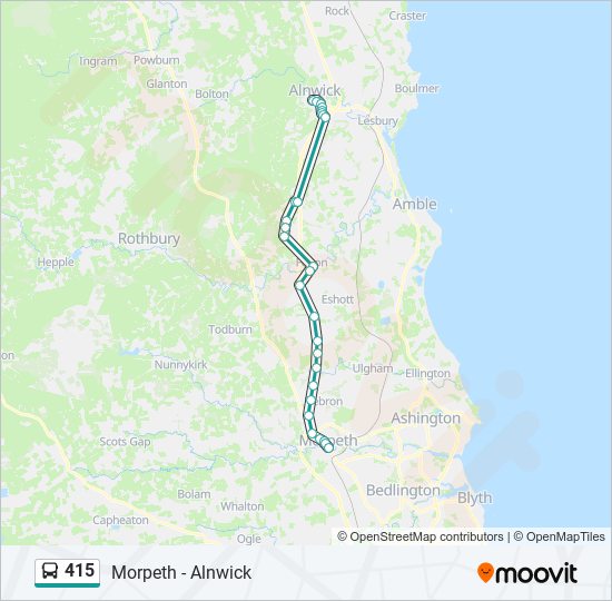 415 Route: Schedules, Stops & Maps - Alnwick (Updated)
