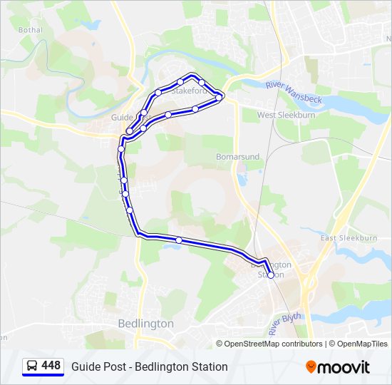 448 Route: Schedules, Stops & Maps - Guide Post (Updated)