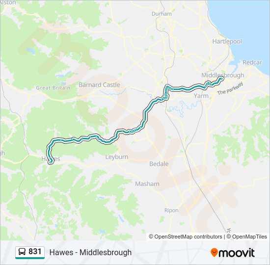 831 Route: Schedules, Stops & Maps - Hawes (Updated)