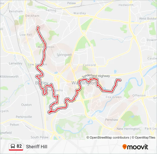 82 Route: Schedules, Stops & Maps - Sheriff Hill (Updated)
