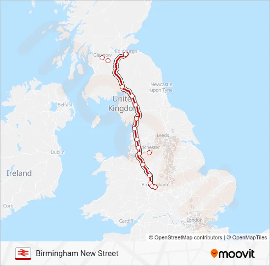 AVANTI WEST COAST Route: Schedules, Stops & Maps - Birmingham New ...