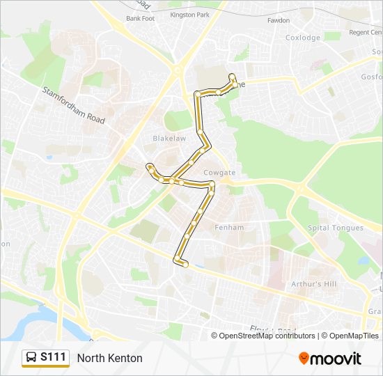 s111 Route: Schedules, Stops & Maps - North Kenton (Updated)