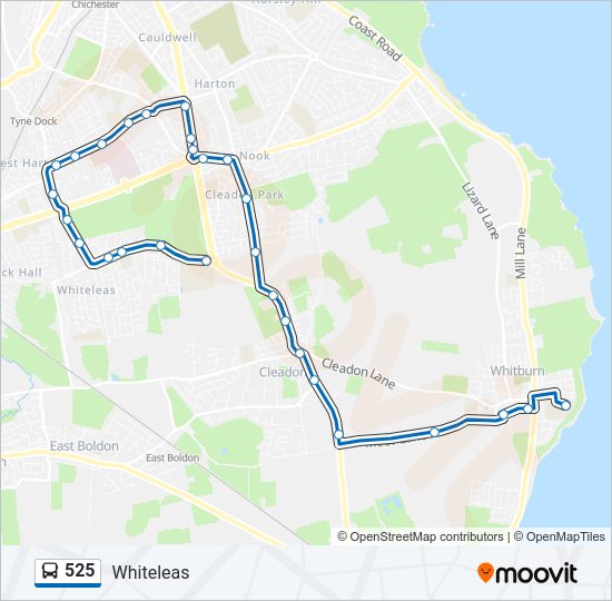 525 Route: Schedules, Stops & Maps - Whiteleas (Updated)