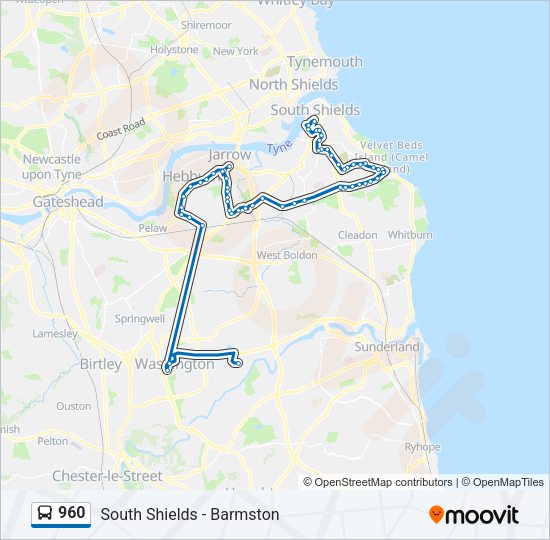 960 Route: Schedules, Stops & Maps - Barmston (Updated)