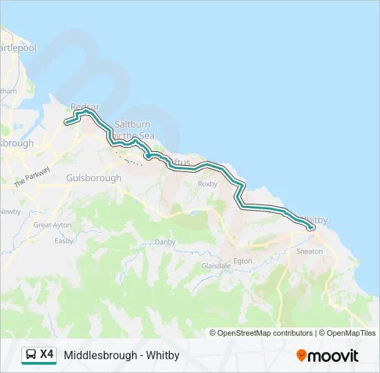 X4 Route: Schedules, Stops & Maps - Whitby (Updated)