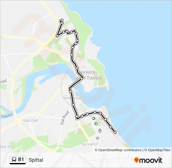B1 Route: Schedules, Stops & Maps - Spittal (Updated)