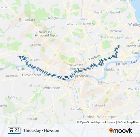 22 Route: Schedules, Stops & Maps - Silverlink (Updated)